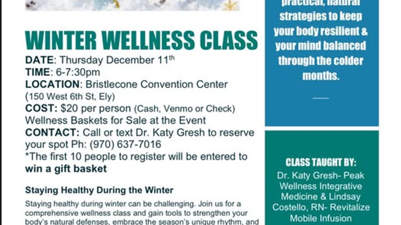 Winter Wellness Class